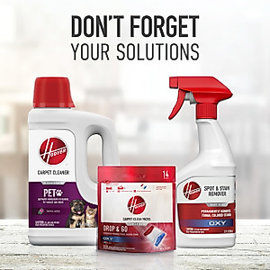 Hoover Dual Spin Pet Plus Carpet Cleaner Machine with Storage Mat, Upright Shampooer, Carpet Deodorizer and Pet Stain Remover, FH54050V, White