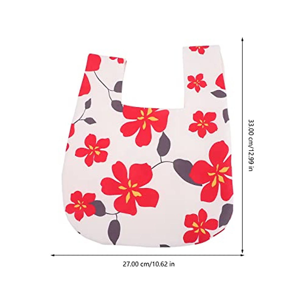 Amosfun Japanese Style Storage Bag Hand Bag Japanese Pattern Wrist Bag Sleeve Knot Pouch Portable Purse Canvas Tote Bag