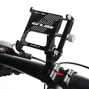 GUB PLUS11 Bicycle & Motorcycle Phone Mount, Aluminum Alloy Bike Phone Holder with 360° Rotation Adjustable for iPhone X XR Xs 7s 8 Plus, for Samsung S7/S6/Note5/4 GPS Mount 4 to 6.8 Inch