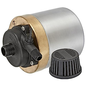 Little Giant S580PT-20 115 Volt, 740 GPH Oil-less Stainless Steel and Bronze Direct Drive Pump for Fresh or Salt Water Ponds or Fountains, Steel, 517100002