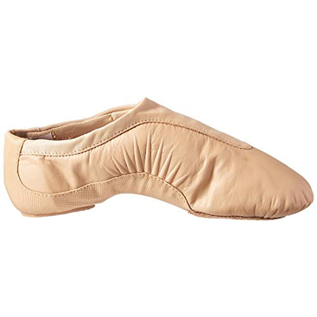 Bloch Women's Pulse Leather and Neoprene Split Sole Jazz Shoe, Tan, 8