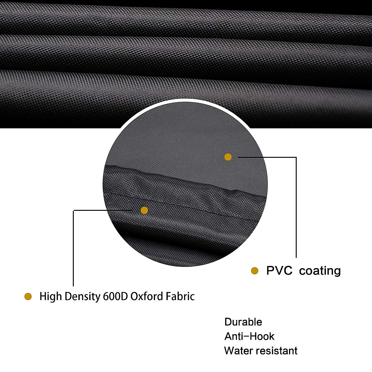 Gas Fire Pit Cover Square - Premium Patio Outdoor Cover Heavy Duty Fabric with PVC Coating,100% Waterproof,Fits for 33 inch,34 inch,35 inch,36 inch Fire Pit / Table Cover (36”L x 36”W x 24”,Black)