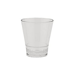 G.E.T. S-11-CL-EC 12 oz. Clear Rim-Full Stackable Glass, Break Resistant (Pack of 4)