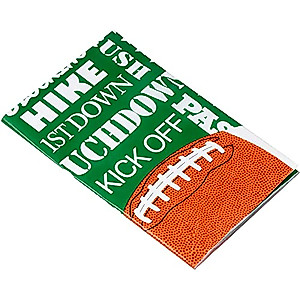 Football Plastic Tablecloth for Game Day Party (Green, 3 Pack)