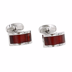 AUSCUFFLINKS Ruby Stone Red Cufflinks | Wedding Anniversary | Cuff Links Gift for Men | 40th Ruby Anniversary Husband Present
