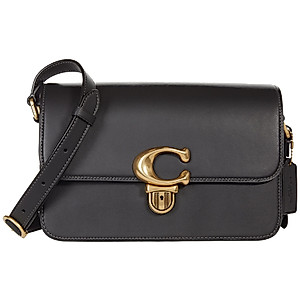 Coach Glovetanned Leather Studio Shoulder Bag Black One Size