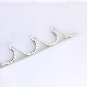 2 pcs 6 Position Nylon White Adjustment Brackets for Patio Outdoor Lawn Yard Furniture or Chaise Lounges, Replacement, Back Support, Back-Height Multi Position Adjuster 10 5/8" L x 5/8" W