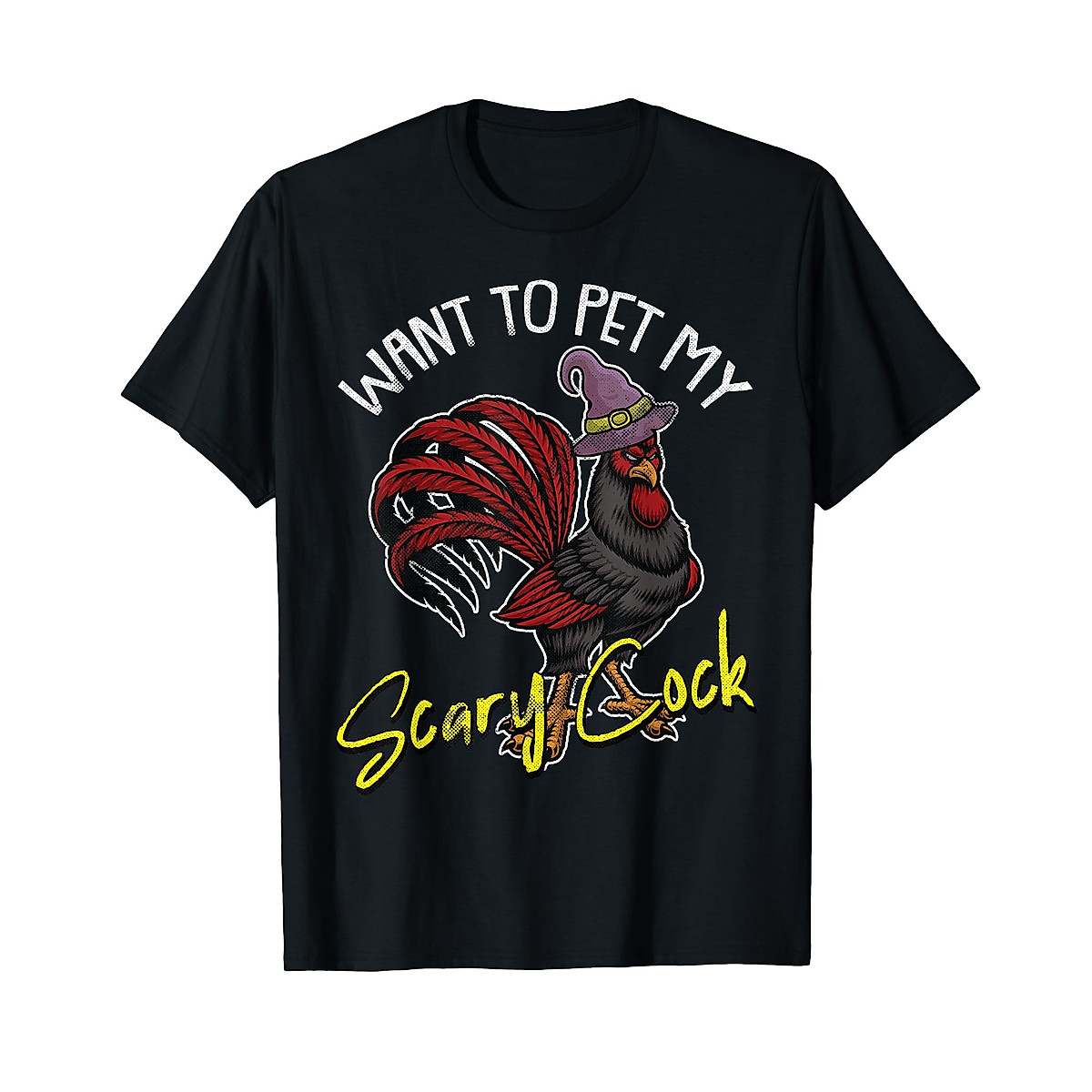 Scary Cock Lazy Halloween Costume Funny Rooster T-Shirt