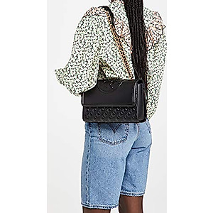 Tory Burch Women's Fleming Convertible Shoulder Bag, Black, One Size