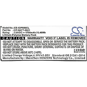 CWXY Replacement for Battery Cisco 74-102376-01, CP-BATT-8821, GP-S10-374192-010H 8800