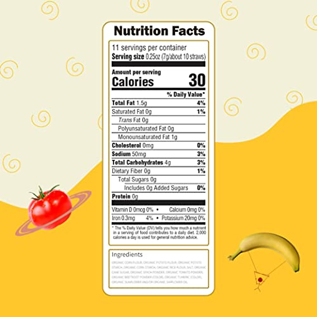 Earth's Best Organic Kids Snacks, Sesame Street Toddler Snacks, Organic Garden Veggie Straws for Toddlers 2 Years and Older, Original, Multipack, .5 oz Bags, 12 Count