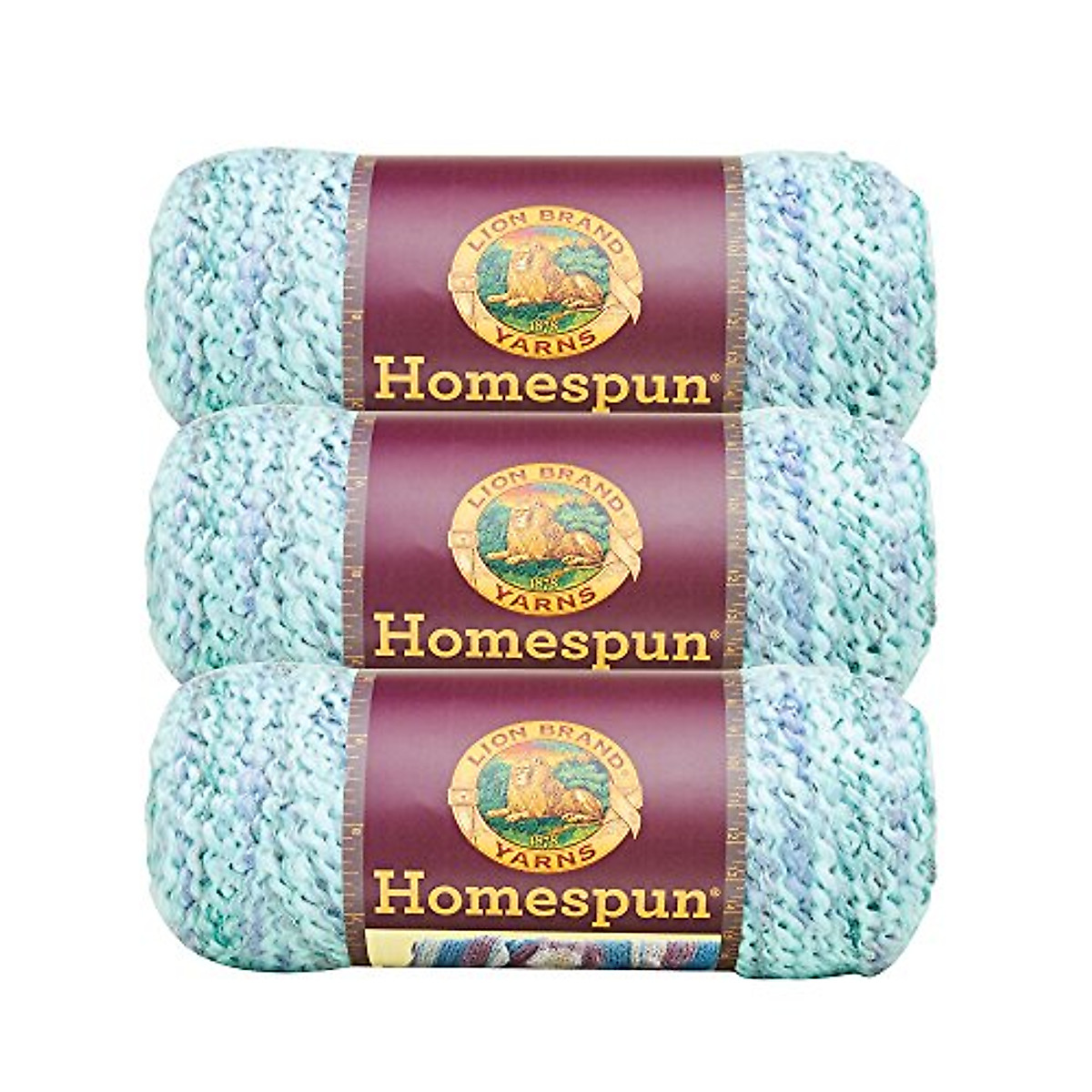 (3 Pack) Lion Brand Yarn 790-329 Homespun Yarn, Waterfall3