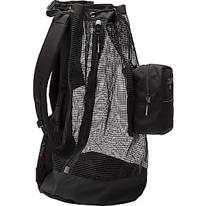 Cressi Heavy Duty Mesh Backpack 90 liters Capacity for Scuba Diving, Water Sport Gear | Roatan: designed in Italy, Black, One Size (UB936000)