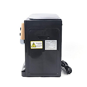 Top Loading Countertop Water Cooler Dispenser with Hot Cold and Room Temperature Water, Countertop Hot and Cold Water Cooler Dispenser for Home Office Use 110V (Black)