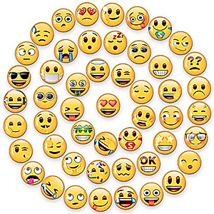 MORCART 50PCS Emoji Magnets for Fridge, Cute Refrigerator Magnets for Whiteboard, Magnets Fridge Decorative Lockers Dry Erase Board, Funny Magnets for Office, Kitchen, Gifts for Girls, Kids,Boys