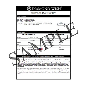 Diamond Wish 1/3 Carat Round Diamond Solitaire Engagement Ring in 14k White Gold (H-I, I1-I2, cttw) 4-Prong Set Size 7.5