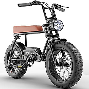 Tomofree Electric Bike for Adults, 1200W Powerful Motor 48V/20Ah,40Miles Long Range, Max Speed 25MPH, Ebike Fat Tire Electric Bicycle, Front Suspension Dual Hydraulic Brakes