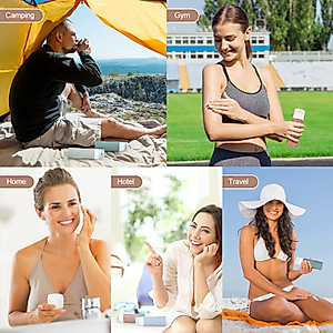 Silicone Travel Bottles Set for Toiletries - 14 Pack Leak Proof Travel Containers for TSA Approved Squeezable Refillable Travel Accessories for Shampoo Conditioner Lotion Body Wash (3.04 oz/Brown)