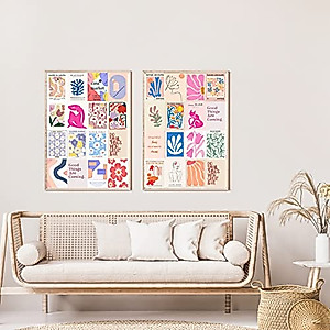 MUCHIC Danish Pastel Room Decor Aesthetic, 50pcs Danish Pastel Wall Collage Aesthetic Pictures - Danish Pastel Posters, Matisse Wall Art Bedroom Decor for Women