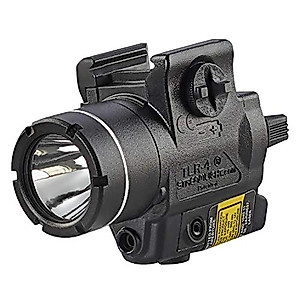 Streamlight 69240 TLR-4 170-Lumen Compact Rail Mounted Pistol Light with Integrated Red Aiming Laser, Black