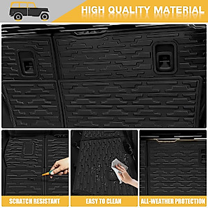 Utiiy Seat Back Cover Fit for 2018-2024 Jeep Wrangler JL Unlimited 4X4 Rear Cargo Mat with Subwoofer Seat Back Protector Backrest Mat Cover for Jeep Wrangler JL 4 Door Accessories(Backrest Mats)