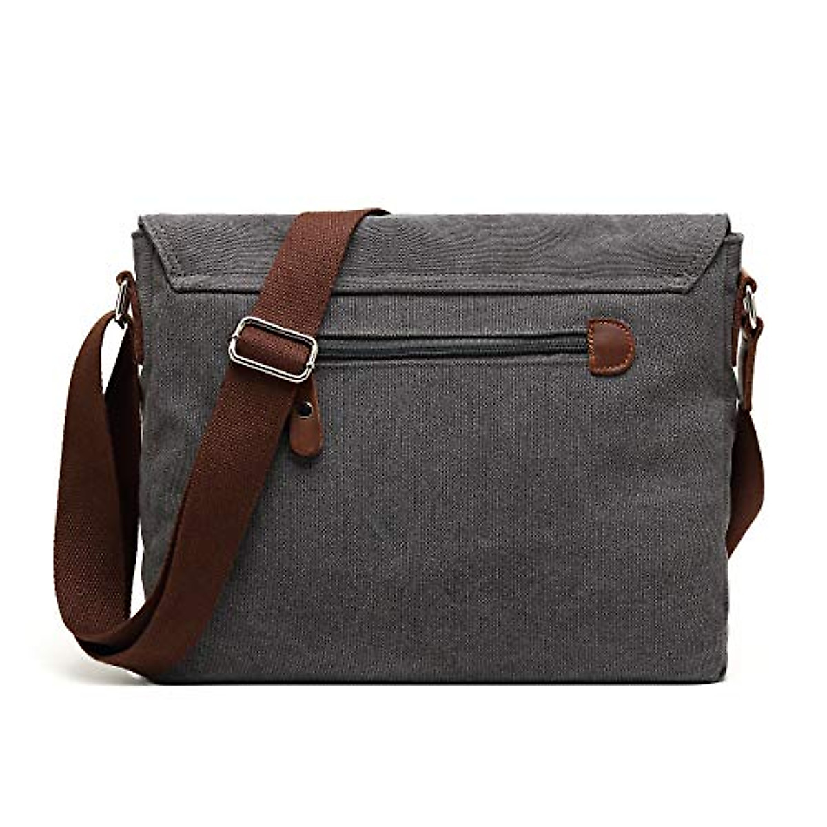Vintage Men's Canvas Messenger Bag Laptop Shoulder Satchel Crossbody (M36_Grey)