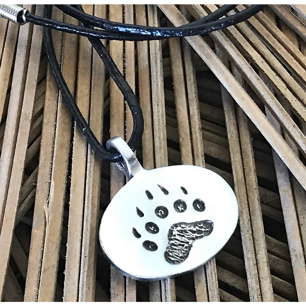 Trilogy Jewelry Pewter Bear Claw Paw Gay Pride LGBT Pendant, Black Necklace Cord with Clasp