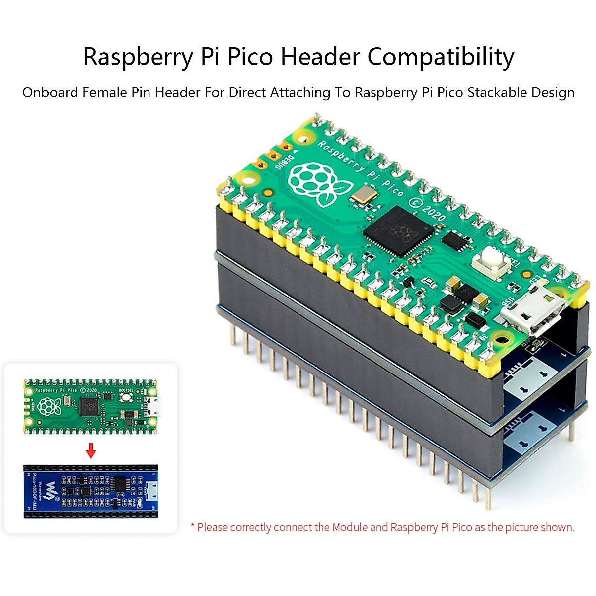 Waveshare 10-DOF IMU Sensor Module for Raspberry Pi Pico, Onboard 9-axis Motion Sensor ICM20948 Baroceptor LPS22HB Chip Incorporate sensors includes Gyroscope Accelerometer Magnetometer Baroceptor