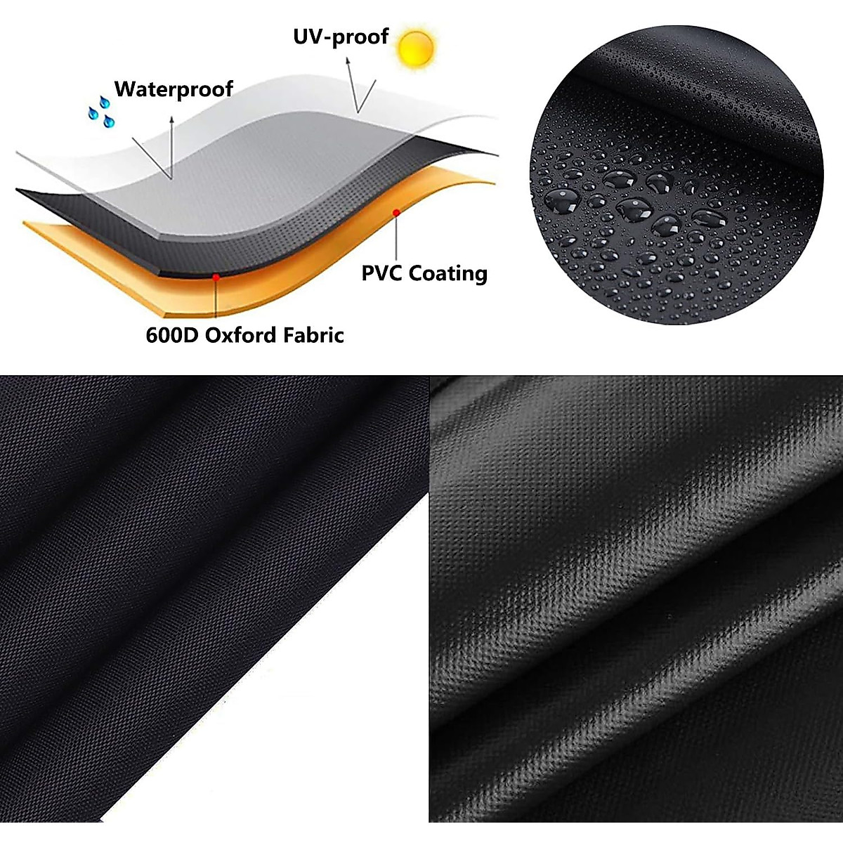 Titoy Swing Seat Replacement Swing Covers for Outdoor Patio Swing 3 Seater 600D Upgraded Thicken Oxford Waterproof Fabric Porch Swing Chair Cushion Covers (Khaki)