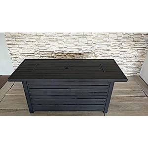 Hiland AWS-RT30 Fire Pit Glass Wind Screen, Rectangular, Clear