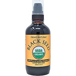 Organic Black Seed Oil 4oz - Cold Pressed Unrefined High Thymoquinone 1.7% USDA Certified - Turkish Origin Potent Nigella Sativa Liquid - Vegan Omega 3 6 9, Antioxidant Immune Boost Joints Skin Hair