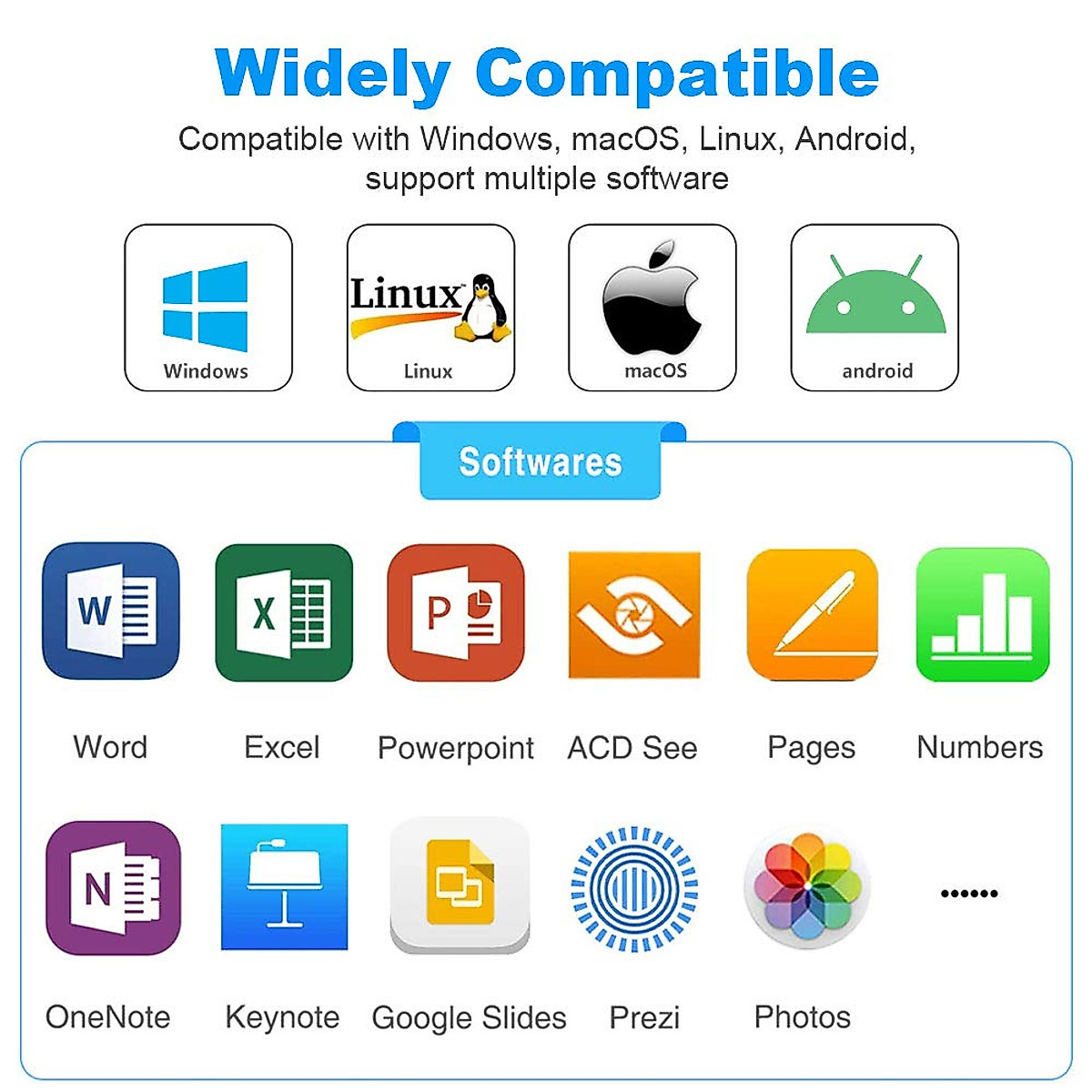 Norwii N27 Presentation Clicker, Clicker for PowerPoint Presentations, PowerPoint Clicker with Pointer for Presentations, Pointer Clicker Presentation Remote - White