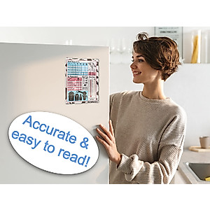 Cow Print Kitchen Conversion Chart Magnet - Imperial & Metric to Standard Conversion Chart Magnet - Cooking Measurements for Food - Measuring Weight, Liquid, Temperature - Recipe Baking Cookbook