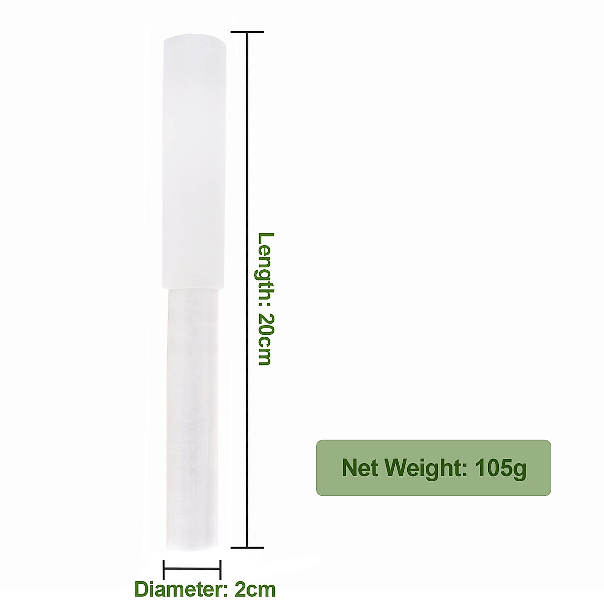 Singing Bowl Mallet Clear Acrylic Base Rubber Striker Mallet for Playing Quartz Crystal Singing Bowl with Bundle Pocket (Clear)