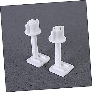 Mikikit 4 Pcs Toilet Hinge Bolt Set Plastic Screws and Nuts for Toilet Seat Installation