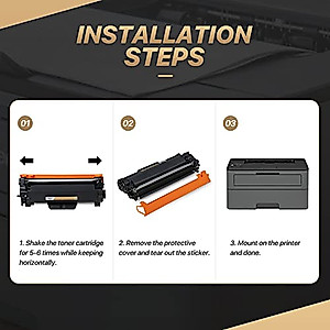 MoNiBloom Compatible TN760 TN730 High Yield Toner Cartridge Replacement for Brother HL-L2350DW HL-L2370DW HL-L2370DWXL HL-L2390DW HL-L2395DW MFC-L2710DW MFC-L2730DW MFC-L2750DW Printer, Black, 4 Pack