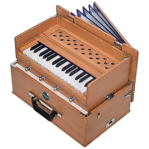 Bhava Mini "Kirtan" Harmonium | Standard Edition -Natural | Professionally Tuned & Refined in U.S.| Indian Instrument ~ Handmade, Perfect for Yoga, Kirtan | Fits in Overhead Compartment