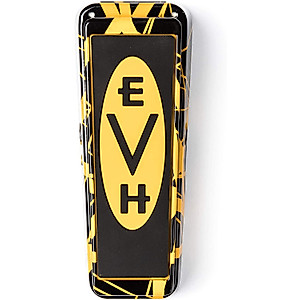 Briskdrop Dunlop EVH95 Signature Wah Pedal Bundle with 2 Instrument Cables, 2 Patch Cables and Dunlop Pick Pack, Yellow,Blue, EVH95-2x2