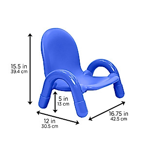 Children’s Factory 9"H BaseLine Chair, Green, AB7909PG, Toddler Preschool, Daycare and Homeschool Furniture, Flexible Classroom Seating, Kids School Desk Chair