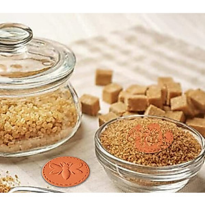 dgudgu Brown Sugar Keeper Bee 4 Terra Cotta Brown Sugar Saver disk clay disc for brown sugar brown sugar softener