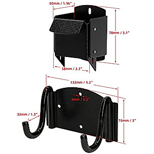 Wheelbarrow Holder,Wheelbarrow Hanger Holder for Garage Wall,Wheelbarrow Storage Bracket,for Fits Most Wheelbarrow,Folding Chair,Black