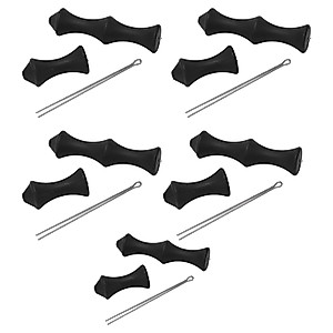 VGEBY Bowstring, 5 Sets Soft Silicone Archery Fingers Protectors Shooting with Mounting Pin for Outdoor Shooting(Black) Shooting and Archery Supplies