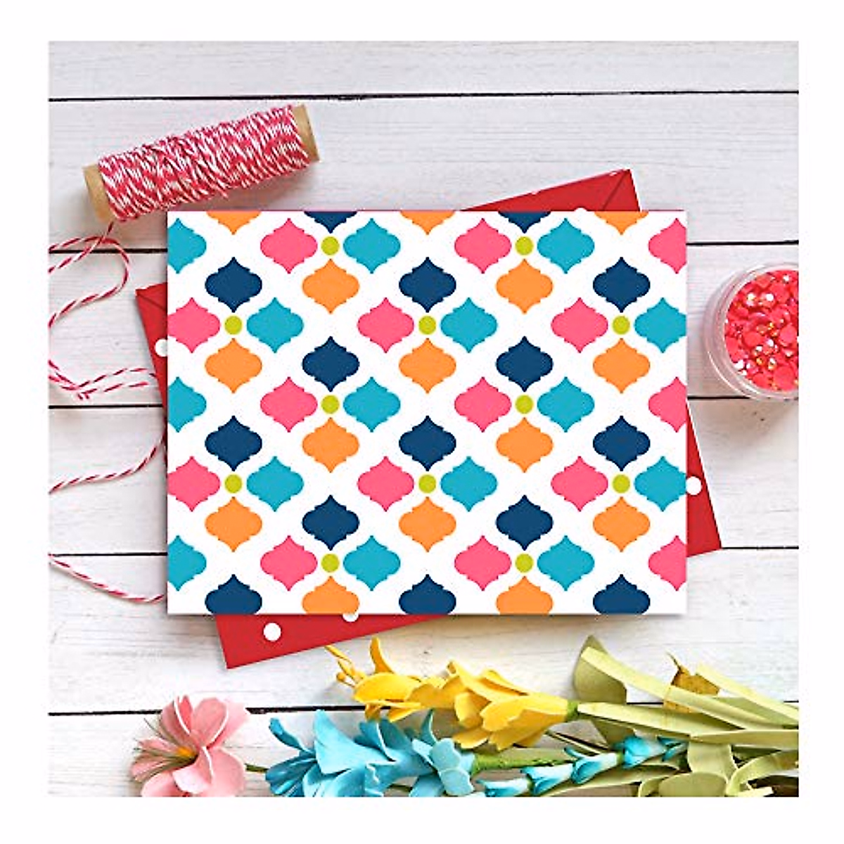 SUPHOUSE 120 Blank Cards, Blank Note Cards and Colored Envelopes, Thank You Greeting Cards with Envelopes, Stationary Supplies Bulk Birthday Cards Set