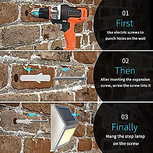 SEABLE Solar Step Lights, Solar Outdoor Lights Stainless Steel Solar Deck Light Waterproof LED Solar Fence Lighting for Garden Yard Patio Deck(Warm Light 6-Pack)