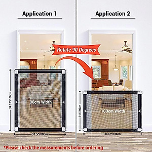 Dog gate,Stair gate,Isolation gate,pet gate Dog Fence Portable Puppy Isolation net Isolation gate,Multipurpose Stairs,Kitchen,edroom(31.5 * 39.4in)