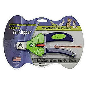 Zen Clipper Precise Safer Pet Nail Trimmer - Fully Adjustable Pet Nail Clipper for Dogs and Cats - Clips only The Amount of Nail You Chose Quick, Clean and Quiet Cut - Patented (Junior)