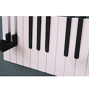 VOSAREA Wall-Mounted Coat Hook,Piano Shape Artistic Coat Rack Heavy Duty Wooden Entry Hanging Coat Hat Clothes Holding Rack 22.8inch