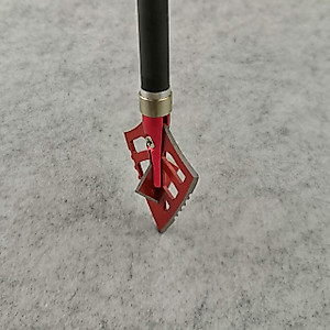 AMEYXGS Broadheads 125 Grain Archery Hunting Arrowheads for Compound Bow Crossbow Fixed Blade 4 Blade broadheads(RED 2)