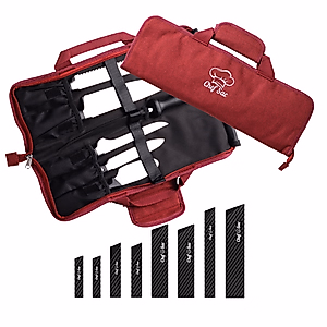 Chef Sac Chef Knife Roll Bag Case with 8-Pack Knife Guards Included
