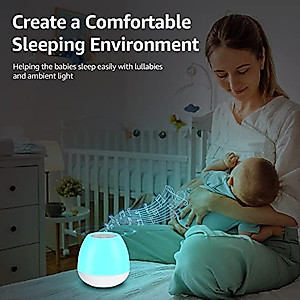 Baby Sound Machine，BGOVERSS White Noise Machine for Baby Sleeping with Night Light, Toddler Sleep Trainer with 24 Soothing Sounds, White Noise Soother with Timer, App Remote Control for Kids'Room Grey